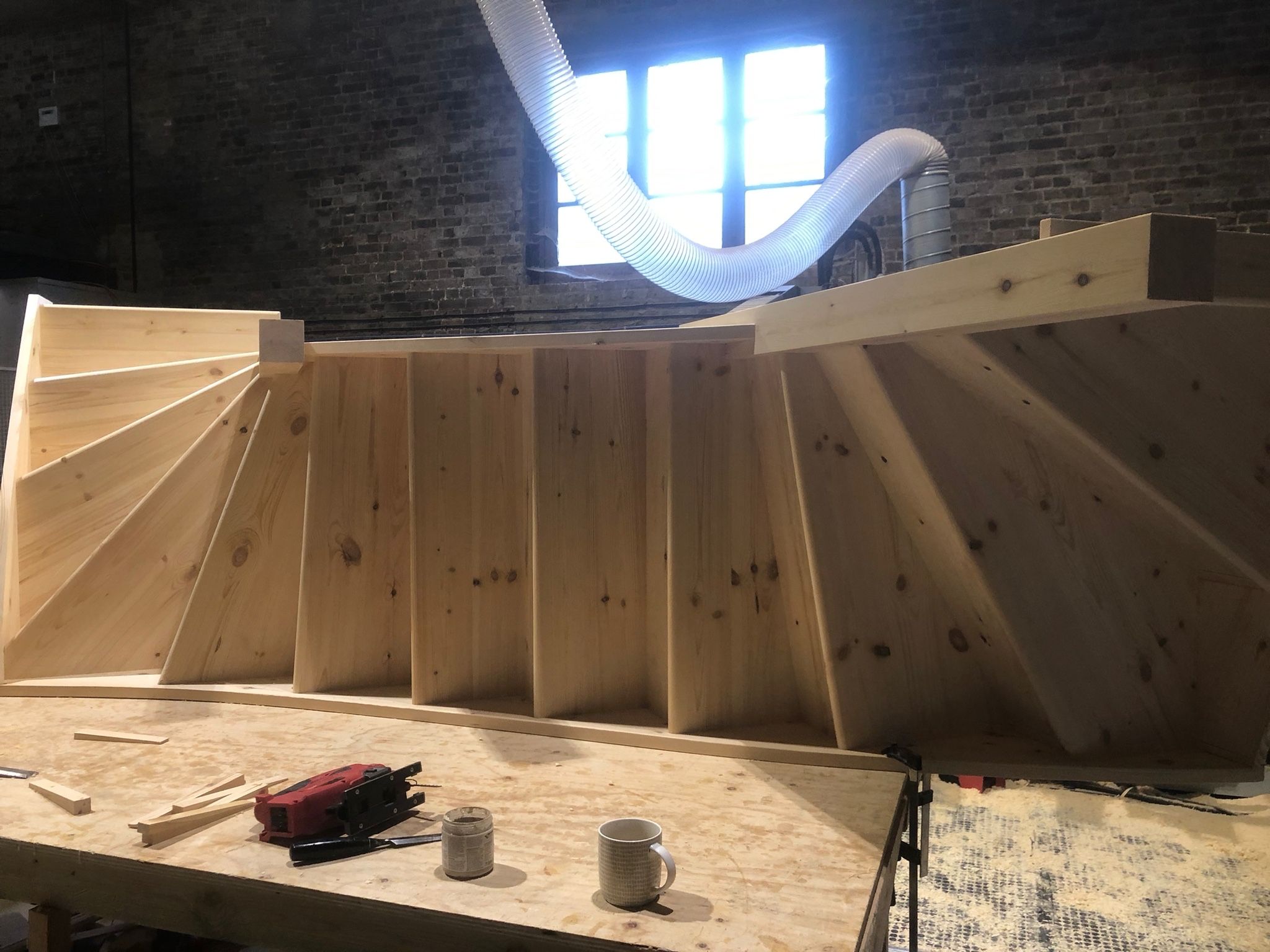 Bespoke half turn softwood staircase - Hertfordshire - DAB Stairs