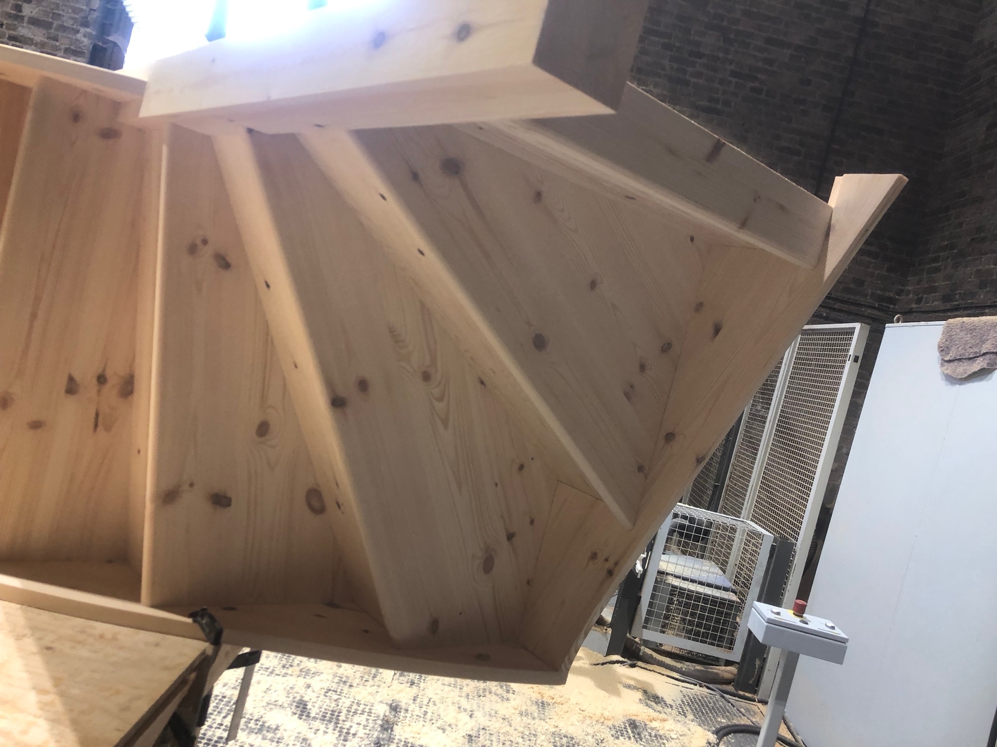 Bespoke half turn softwood staircase - Hertfordshire - DAB Stairs